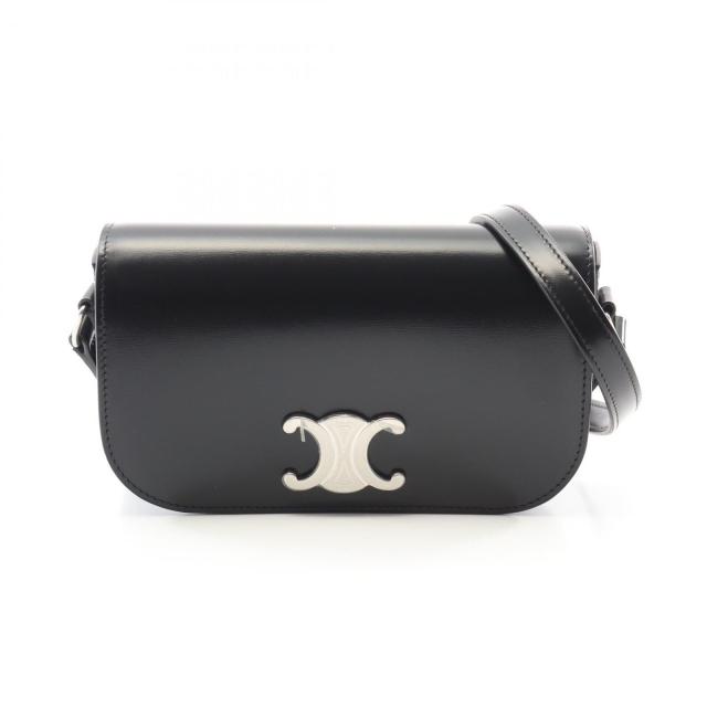 セリーヌ CELINE ショルダーバッグ トリオンフ  ブラック レザー ショルダーバッグ レディース 新品