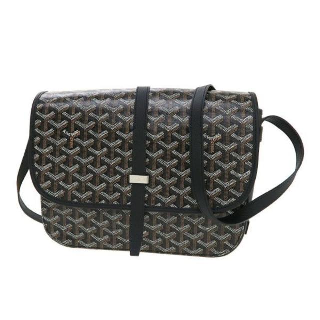 GOYARD ゴヤール ベルヴェデーレPM ショルダーバッグ ブラック PVC レザー シルバー金具