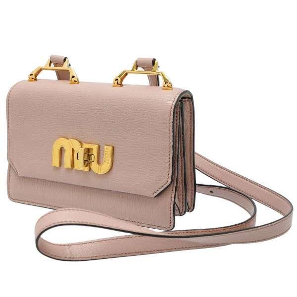 ミュウミュウ ショルダーバッグ ロゴ ターンロック  Miu Miu バッグ 斜め掛け