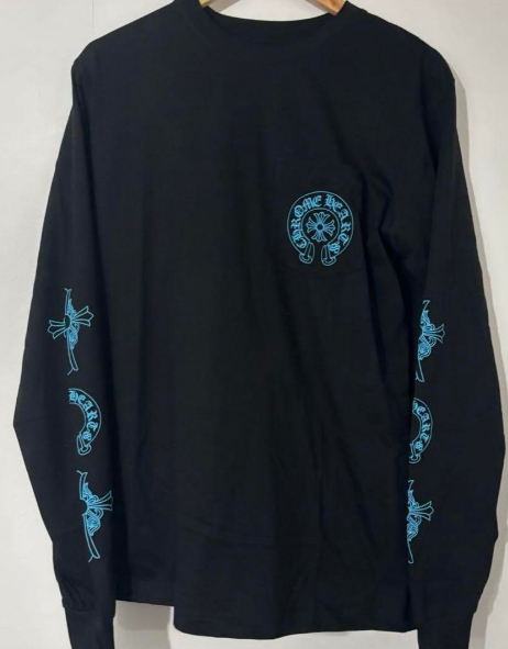 クロムハーツ CHROME HEARTS ロンTセ メタリークロスプリント新品