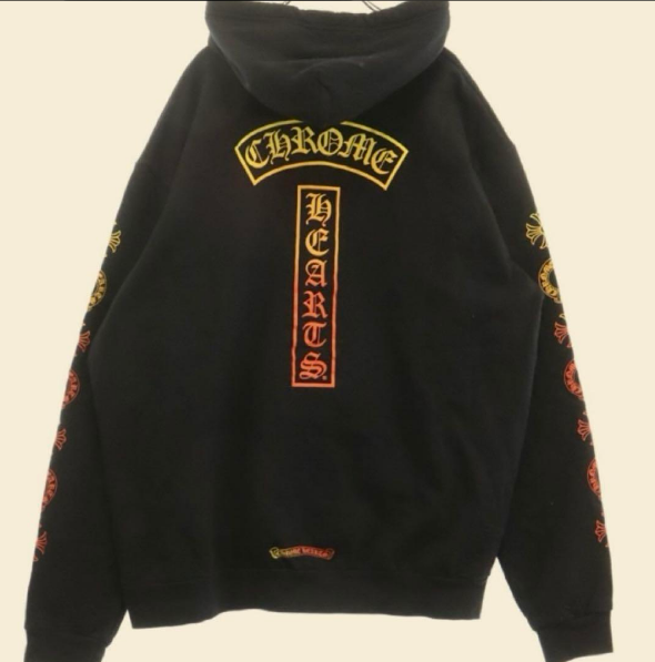 新品 CHROME HEARTS SWTSHRT PLV パーカー XL T ロゴ 黒