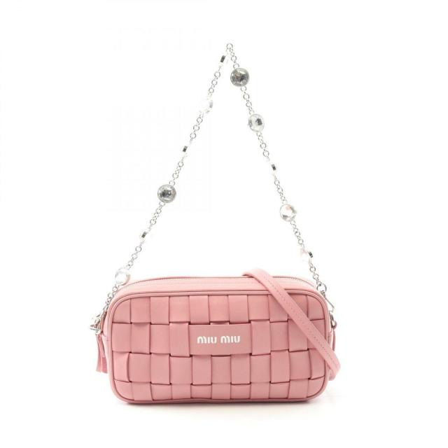 Miu Miu ミュウ ミュウ ショルダーバッグ マテラッセ ナッパクリスタル