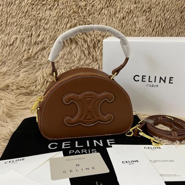 【新品未使用】CELINE ブラウン ハンドバッグ