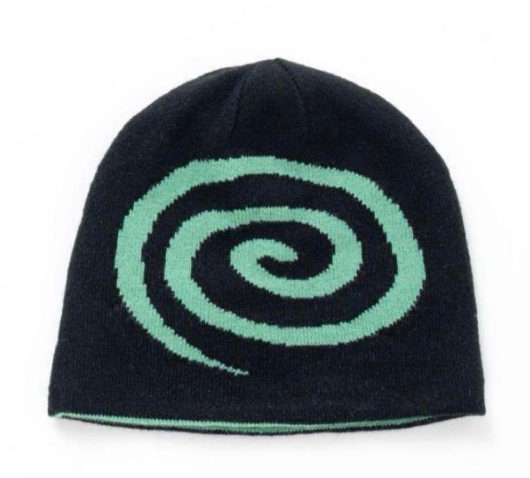 ニット帽 GuruGuruBeanie (Black&Mint Reversible)