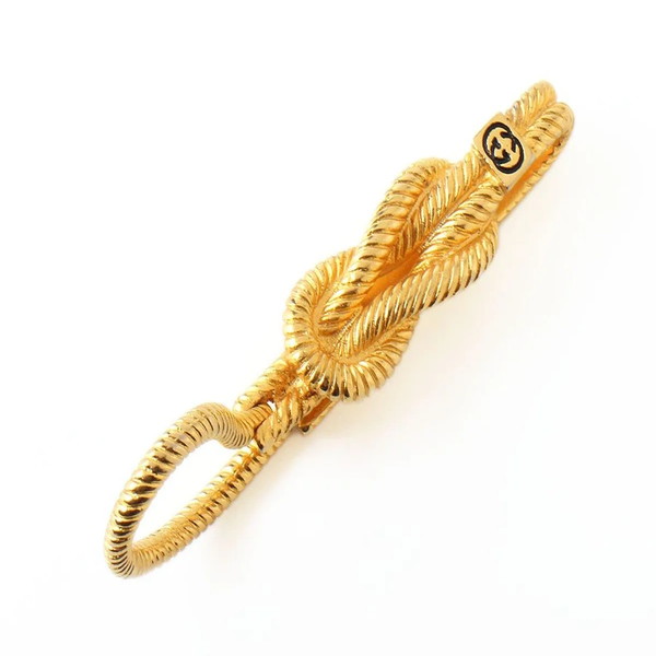 【未使用】GUCCI グッチ GG キーホルダー キーリング ゴールドカラー ロープデザイン ヴィンテージ 希少 チャーム