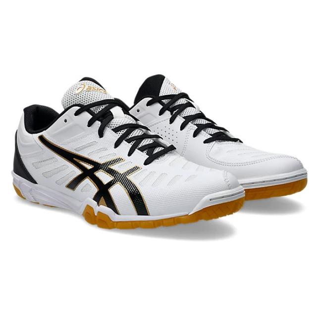 asics（アシックス） 卓球 シューズ スニーカー ATTACK EXCOUNTER 2 【ホワイト/ブラック】 1073A002.104 卓球 滑りにくい メンズ 男性用 シロ 白 25 {SK}