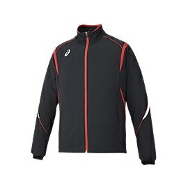 asics (アシックス) トレーニング・ランニング ウィンドブレーカー・ウィンドウェア ドライトレーニングジャケット(リサイクルソザイ) 部活 練習 試合 【ブラック/レッド】 黒 2031D814 メンズ・レディース 男性用・女性用 {SK}