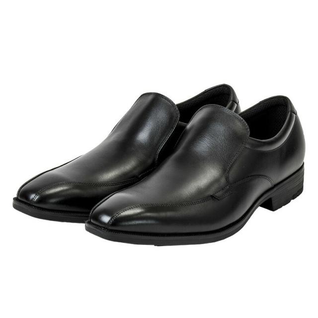 asics商事（アシックス商事） ビジネスシューズ ローファー texcy luxe（テクシーリュクス） 【ブラック】 TU-7011 008 メンズ 男性用 紳士靴 スワール スリッポン スクエア 軽量 消臭 抗菌 黒 {SK}