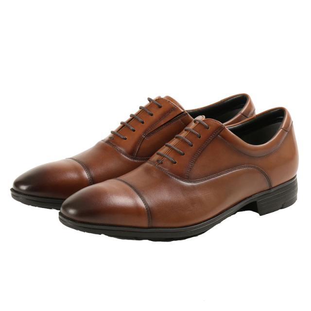 asics商事（アシックス商事） ビジネスシューズ texcy luxe（テクシーリュクス） 【ブラウン】 TU-8002 025 メンズ 男性用 紳士靴 ストレートチップ レース ラウンド 生活防水 消臭 抗菌 茶 {SK}