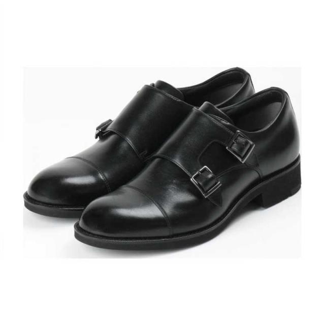 asics商事（アシックス商事） ビジネスシューズ モンクストラップ texcy luxe（テクシーリュクス） TU-8015 008 【ブラック】 メンズ 男性用 紳士靴 GORE-TEX ビジネスカジュアル ストレートチップ ラウンド 防水・生活防水 消臭 抗菌 雨にもムレにも負けない 黒 BLACK {SK}