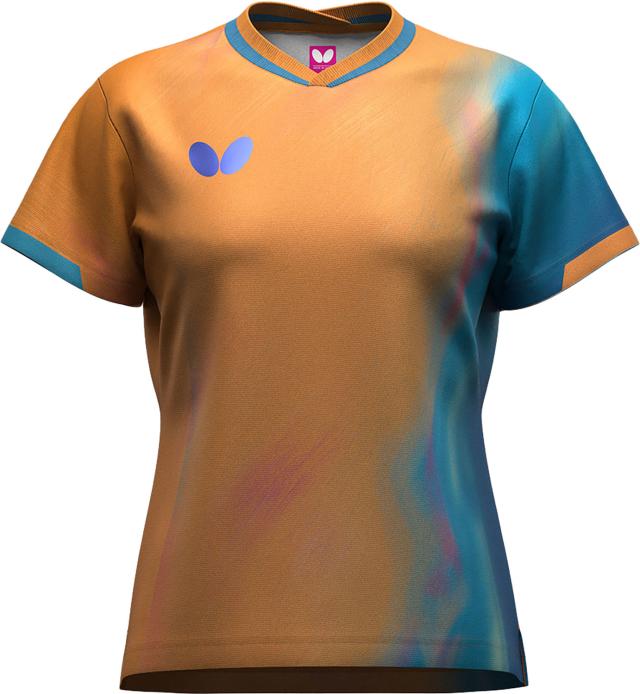 Butterfly （バタフライ） 卓球 ゲームシャツ・パンツ インフィリア・シャツ・レディース 【オレンジ】 47239 051 ゲームシャツ ゲームウェア トップス レディース 女性用 ウィメンズ 橙 2025 {NP}