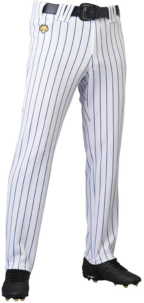 DESCENTE （デサント） 野球＆ソフトボール ユニホーム ストレートパンツ 【Sホワイト×ネイビー】 DB-7013LPB SWNV ユニフォームパンツ・メンズ ユニフォームパンツ ネイビー 紺 23SS {NP}