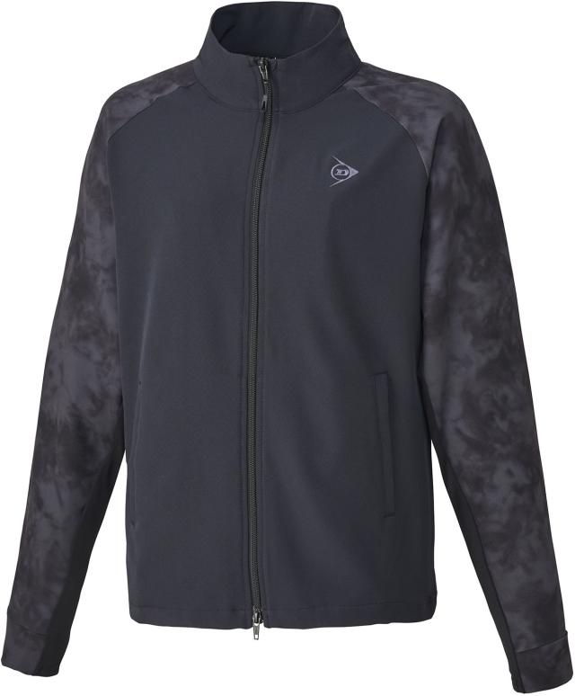 DUNLOP （ダンロップ） テニス トレーニングウェア TRACK JACKET 【ブラック】 DAF-5420W 900 ＷＵＰニットジャケット ジャケット レディース 女性用 ブラック 黒 24SS {SK}