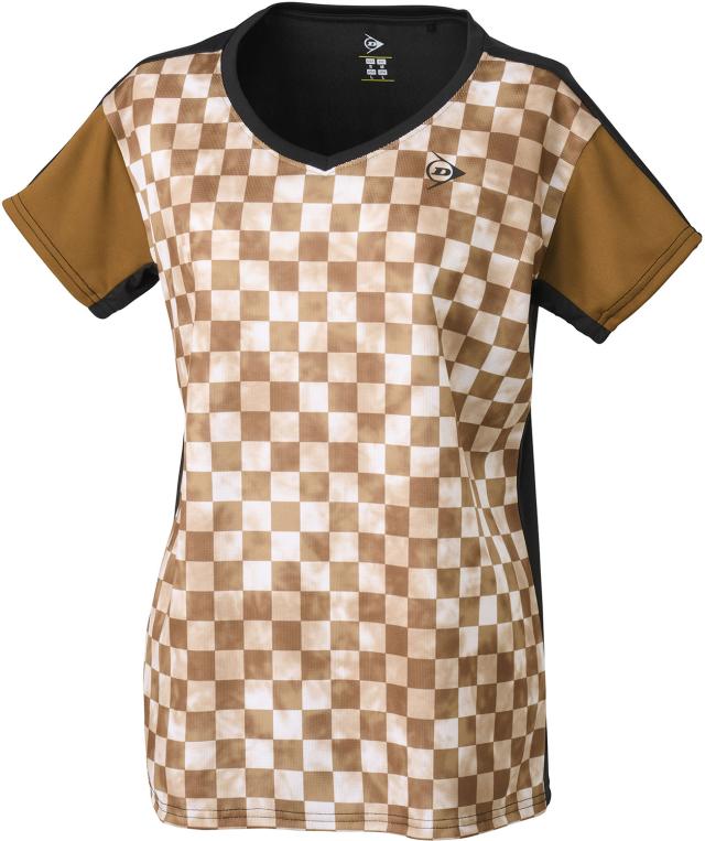 DUNLOP （ダンロップ） テニス ゲームシャツ・パンツ GAME SHIRT 【ブラウン】 DAP-1422W 659 ゲームシャツ ウィメンズ ゲームシャツ レディース 女性用 ブラウン 茶 24SS {SK}