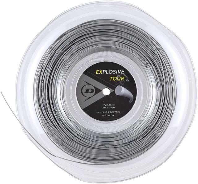 DUNLOP （ダンロップ） テニス ガット・ラバー テニス ストリング ポリエステル系 モノフィラメント エクスプロッシブ・ツアー 240m 【グレー】 DST12031 290 硬式ガット メンズ・レディース 男性用・女性用 灰 20FW {NP}