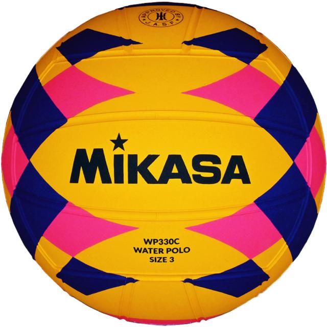 MIKASA （ミカサ） 水泳 ボール 水球 検定球3号 中学女子用 【イエロー/ブルー/ピンク】 WP330C 競技ボール 水球 ガールズ ジュニア・キッズ 子供用 マルチカラー 黄 青 桃 23FW {SK}