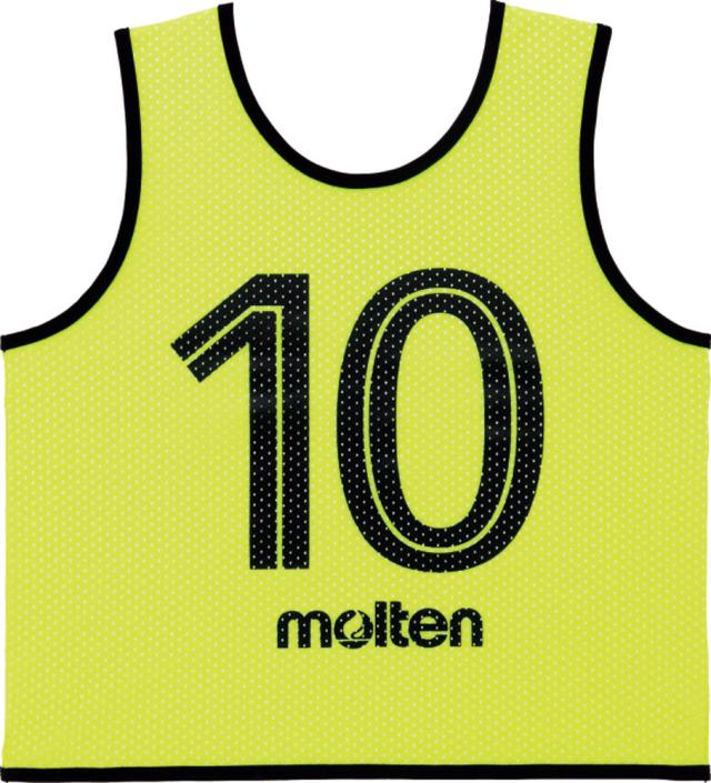 molten（モルテン） マルチスポーツ・レジャー ゲームウェア ゲームベスト ビブス GVジュニア10枚セット 2〜11番 【蛍光イエロー】 ジュニア・キッズ 子供用 GS0112KL 黄 {SK}