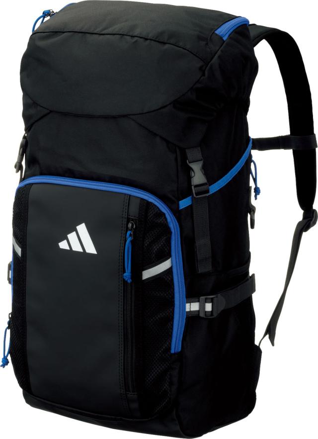 adidas （アディダス） サッカー バッグ ボール用デイパック 【ブラック×ブライトロイヤル】 ADP45BKB バックパック デイパック ブラック 黒 24 {SK}