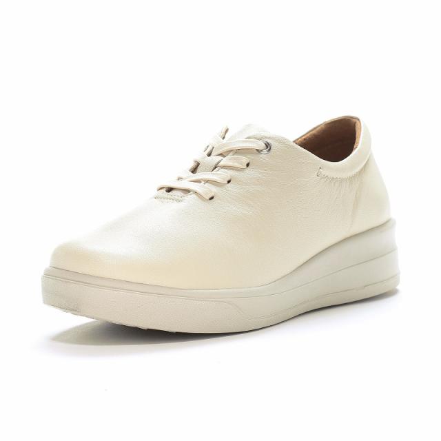 Moonstar（ムーンスター） スニーカー SPORTH （スポルス） SP9004 【アイボリー】 42301091 国産 コンフォートシューズ 衝撃吸収性 軽量 撥水加工 ヒール高4cm ダブルクッション 幅広 レディース 女性用 肌 25 {SK}