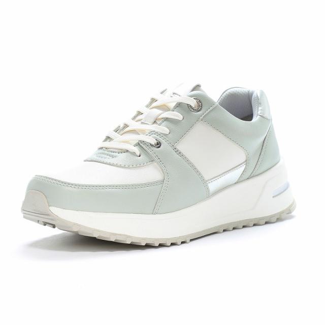 Moonstar（ムーンスター） スニーカー SPORTH （スポルス） SP0800 【ライトグレー】 42301127 コンフォートシューズ クッション性 外反母趾 防滑性 撥水加工 ヒール高5.5cm レディース 女性用 灰 緑 25 {SK}