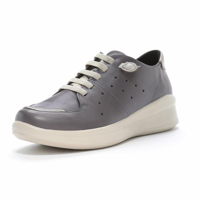 Moonstar（ムーンスター） スリッポン SPORTH （スポルス） SP2000 【グレー】 42301177 国産 コンフォートシューズ ゴム紐 ヒール高5cm クッション性 幅広 撥水加工 ソフトレザー 柔軟性 軽量 防滑性 レディース 女性用 灰 25 {SK}