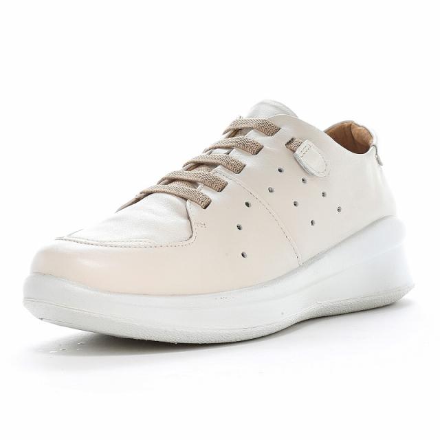 Moonstar（ムーンスター） スニーカー SPORTH （スポルス） SP2000 【アイボリー】 42301411 国産 コンフォートシューズ 衝撃吸収性 洗えるインソール 撥水加工 幅広 ヒール高5cm 脱ぎ履ぎ楽 レディース 女性用 白 25 {SK}