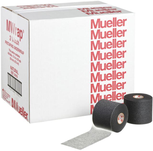 【お得なセット販売あり】 MUELLER （ミューラー） ボディーケア サポーター・テープ Mラップカラー ビッグ ブラック 【ビッグブラック】 130707 テーピング アンダーラップ メンズ・レディース 男性用・女性用 ブラック 黒 2023 {SK}