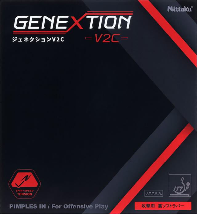 Nittaku （ニッタク） 卓球 ガット・ラバー ジェネクション V2C 【レッド】 NR-8787 20 裏ソフトラバー ラバー メンズ・レディース 男性用・女性用 レッド 赤 2025 {NP}