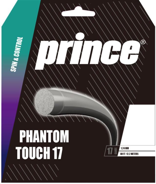 Prince （プリンス） テニス ガット・ラバー ストリング PHANTOM TOU 17 ファントムタッチ 17 【ブラック】 7JJ040 GRP 硬式ガット メンズ・レディース 男性用・女性用 黒 22SS {NP}