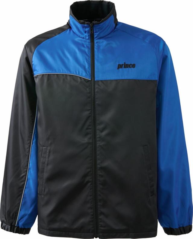 Prince（プリンス） テニス ウインドブレーカー・ジャージ ウィンドジャケット はっ水 UVケア 【ブラック/ブルー】 TMU656T 421 ウインドブレーカー ジャージ ウォームアップ ウォーミング ウェア 防風 防寒 メンズ・レディース 男性用・女性用 黒 20SS {SK}