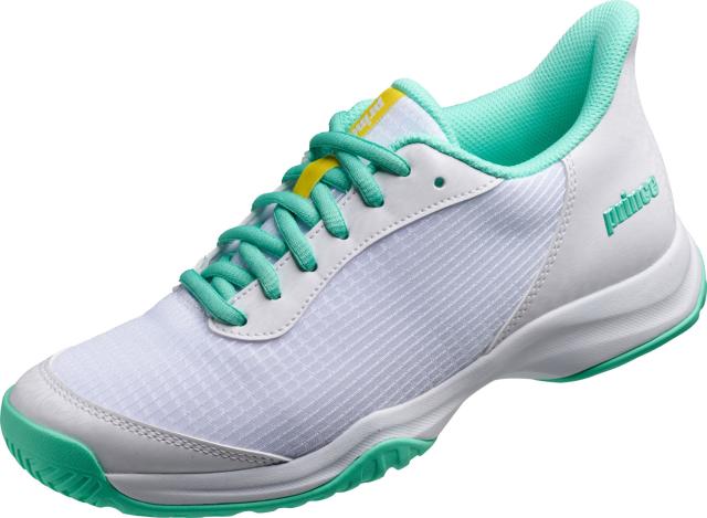 prince (プリンス) テニス・バドミントン 靴・シューズ オールコート用シューズ 部活 トレーニング 練習 日本ソフトテニス連盟公認商品  メンズ・レディース 男性用・女性用 【ホワイト/エメラルドグリーン】 白 緑 DPS413 {SK}