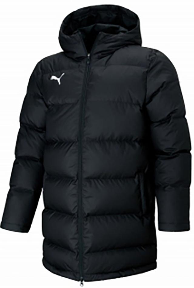 PUMA (プーマ) サッカー・フットサル ウィンドブレーカー・ウィンドウェア TEAMLIGA (チームリーガ) ミドルダウンコート メンズ 男性用 部活 試合 練習 トレーニングウェア ウエア  【プーマブラック(03)】 黒 657738 {SK} ≪TEAM≫