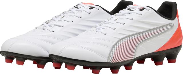PUMA （プーマ） サッカー スニーカー キング プロ HG/AG 【ホワイト/シルバー/レッド/ブラック】 108829 01 スパイク シューズ メンズ 男性用 ホワイト 白 銀 赤 黒 25Q3 {SK}