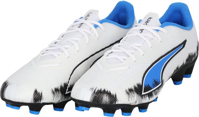 PUMA （プーマ） サッカー スニーカー ウルトラ 6 プロ HG/AG JPLE 【ホワイト/ブラック/ブルー】 109066 01 スパイク シューズ メンズ 男性用 ホワイト 白 黒 青 25Q3 {SK}