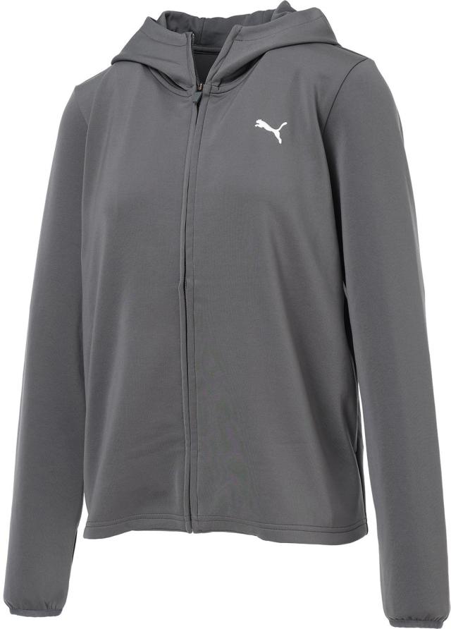 PUMA （プーマ） ウェルネス トレーニングウェア TAD ニットJKT 【ダスキーグレー】 528008 44 ジャージ ジャケット レディース 女性用 グレー 灰 25Q3 {SK}
