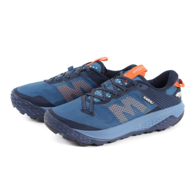 Seed（シード） KARHU （カルフ） 靴・シューズ スニーカー MEN’S IKONI TRAIL （イコニトレイル） 1.0 WR? 【SET SAIL / HARVEST PUMPKIN? （セットセイル/ハーヴェストパンプキン）】 KH100344 トレイルランニング 通勤 通学 滑りにくい メンズ 男性用 青 橙 25 {SK}