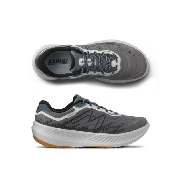 Seed（シード） KARHU （カルフ） 靴・シューズ スニーカー MEN’S FUSION （フュージョン） 4.0 【MONUMENT / BLUE HAZE （モニュメント/ブルーヘイズ）】 KH101016 ランニング 通勤 通学 滑りにくい メンズ 男性用 灰 青 25 {SK}