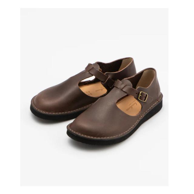 Seed（シード） organic handloom （オーガニックハンドルーム） 靴・シューズ パンプス GUNA （グナ） 【ダークブラウン】 OH003208 レザー 本革 ストラップ フラットシューズ メンズ・レディース 男性用・女性用 茶 25 {SK}