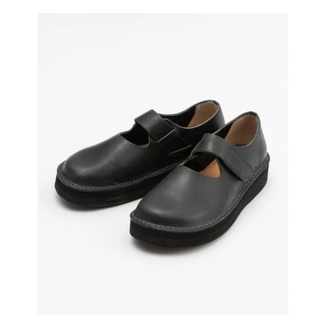 Seed（シード） organic handloom （オーガニックハンドルーム） 靴・シューズ パンプス BURSLEM （バースレム） 【ブラック】 OH009009 レザー 本革 ストラップ フラットシューズ メンズ・レディース 男性用・女性用 黒 25 {SK}