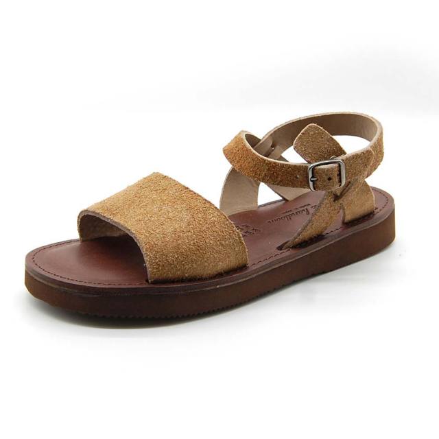 Seed（シード） organic handloom （オーガニックハンドルーム） 靴・シューズ サンダル GIEN （ジアン） 【ニュートープ】 OH015491 レザー ベロア ストラップ 男女兼用 メンズ・レディース 男性用・女性用 茶 25 {SK}