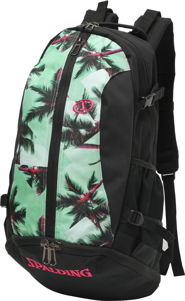 SPALDING （スポルディング） バスケットボール バッグ ケイジャー パームツリー 【マルチ】 40-007PA バックパック バスケットバッグ ユニセックス 男女兼用 黒 25SS {SK}