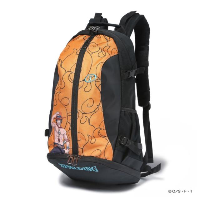 SPALDING （スポルディング） バスケットボール バッグ ケイジャー ONE PIECE メラメラの実 【オレンジ】 40007PMM バックパック バスケットバッグ ユニセックス 男女兼用 橙 25FW {SK}