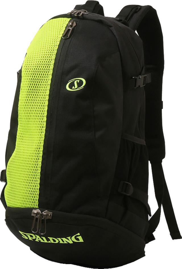 SPALDING （スポルディング） バスケットボール バッグ ケイジャー ブリーズ ブラック×ライムグリーン 【ブラック×ライムグリーン】 40-017LG バックパック バスケットバッグ ユニセックス 男女兼用 緑 24FW {SK}