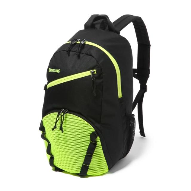 SPALDING （スポルディング） バスケットボール バッグ ハーフデイ ブリーズ 【ブラック×ライムグリーン】 42014LG バックパック バスケットバッグ ユニセックス 男女兼用 黒 25FW {SK}