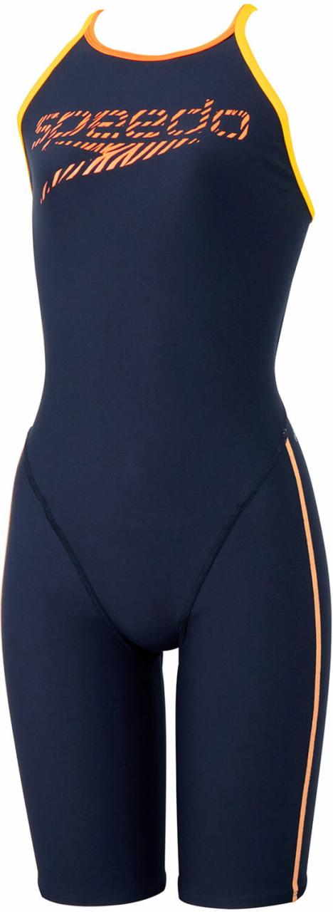 Speedo （スピード） 水泳 水着 ゼブラスタックターンズニースキン / Zebra Stack TurnS Kneeskin 【ネイビー/オレンジ】 STW12450 NO 水着レディース競泳用（ＦＩＮＡ非公認） 水着 レディース 女性用 ネイビー 紺 橙 20SS {SK}