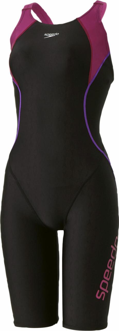 Speedo （スピード） 水泳 水着 FLEX Σν Comfort Lap Kneeskin 【ワイルドチェリー】 SFW12501 WY 水着レディース競泳用（非公認） レディース競泳水着 レディース 女性用 ブラック 黒 桃 25SS {SK}