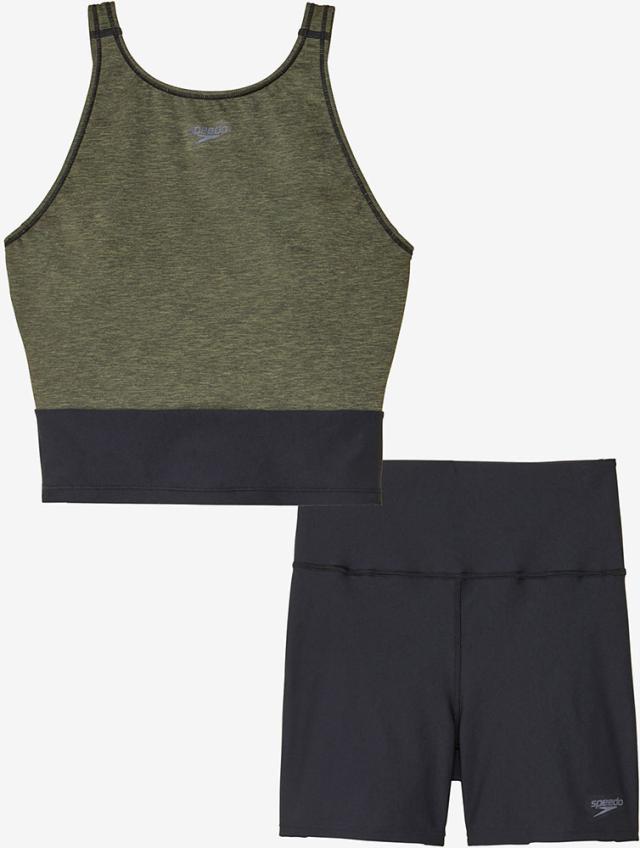 Speedo （スピード） 水泳 水着 minimUm 【カーキミックス】 SFW22302 XH 水着レディース その他 水着 レディース 女性用 カーキグリーン 緑 24S1 {SK}