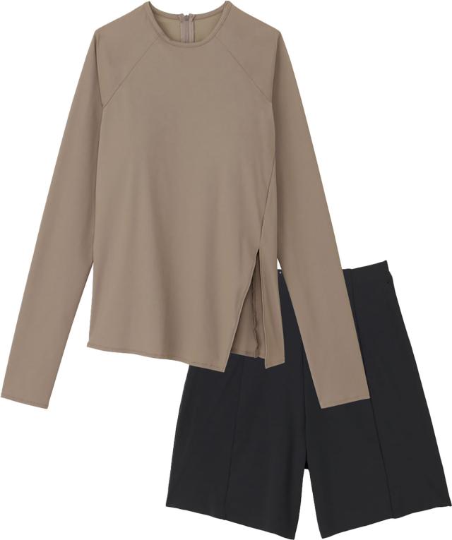 Speedo （スピード） 水泳 水着 L/S Separates 【フラッグストーン】 SFW22430 FS 水着レディース その他 水着 レディース 女性用 ベージュ 肌 24S1 {SK}