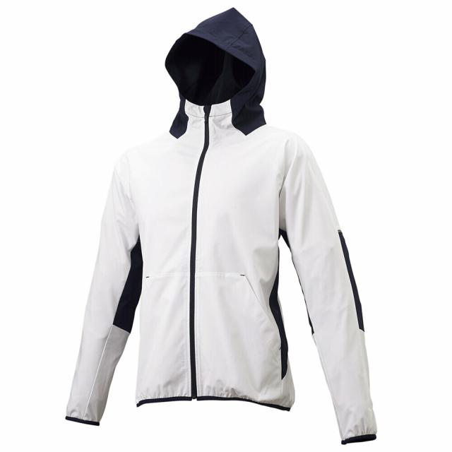 SSK （エスエスケイ） 野球 ウェア 長袖フルZIP ボンディングパーカー 【ホワイト×ネイビー】 BWP2001 1070 グランドコート ベースボール ユニセックス 男性用・女性用 白 2025AW {SK}