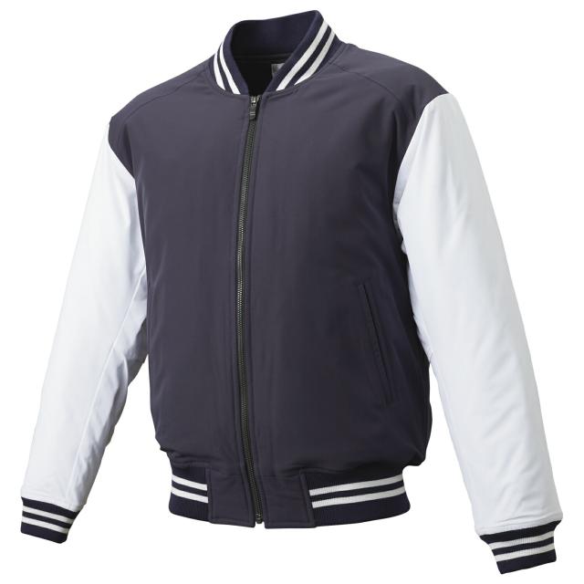 SSK （エスエスケイ） 野球 ウェア 蓄熱中綿フルZIPグラウンドコート 【ネイビー×ホワイト】 BWG2550 7010 グランドコート ベースボール ユニセックス 男性用・女性用 紺 2025AW {SK}